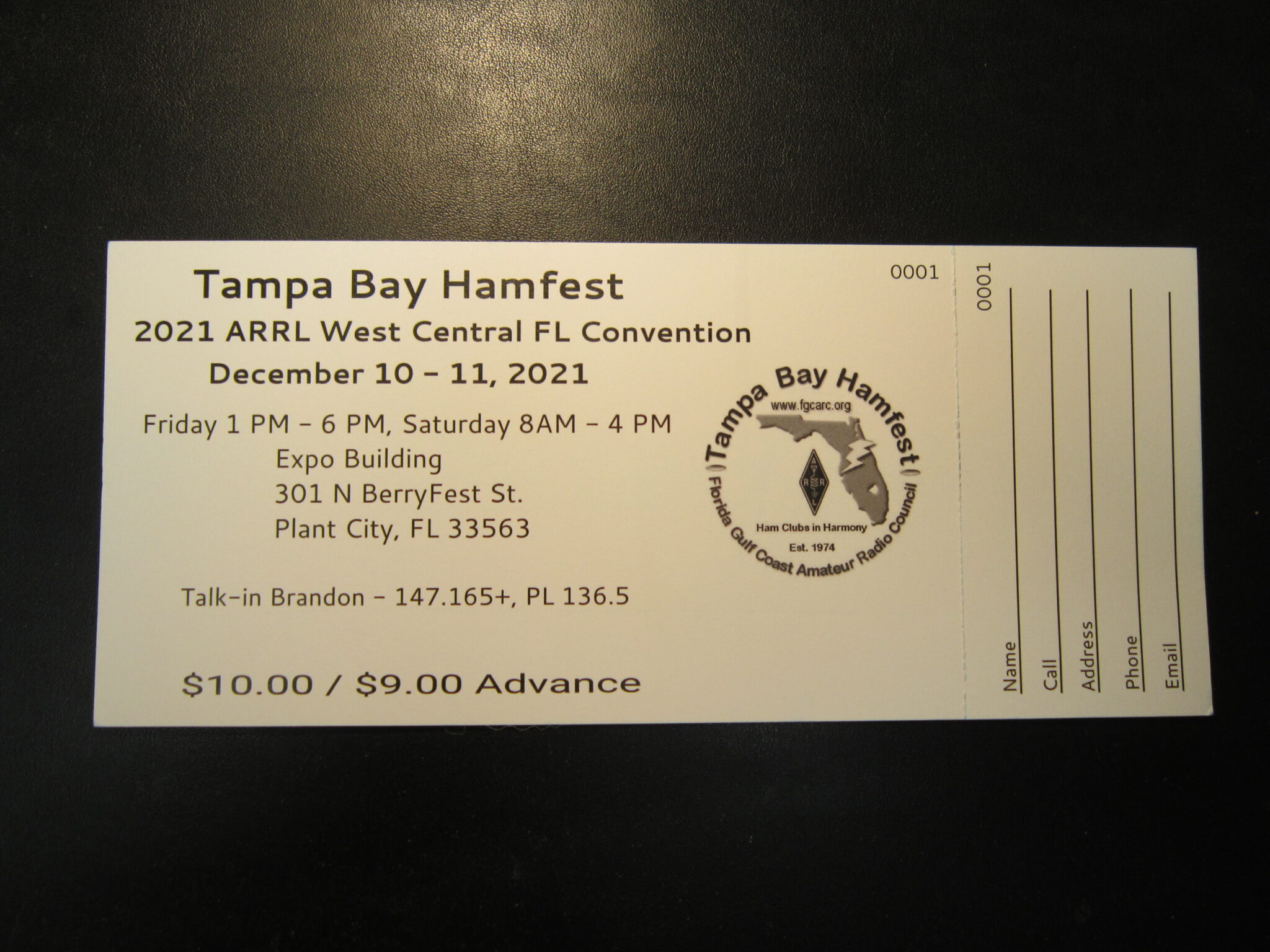 Hamfest Ticket - Welcome to